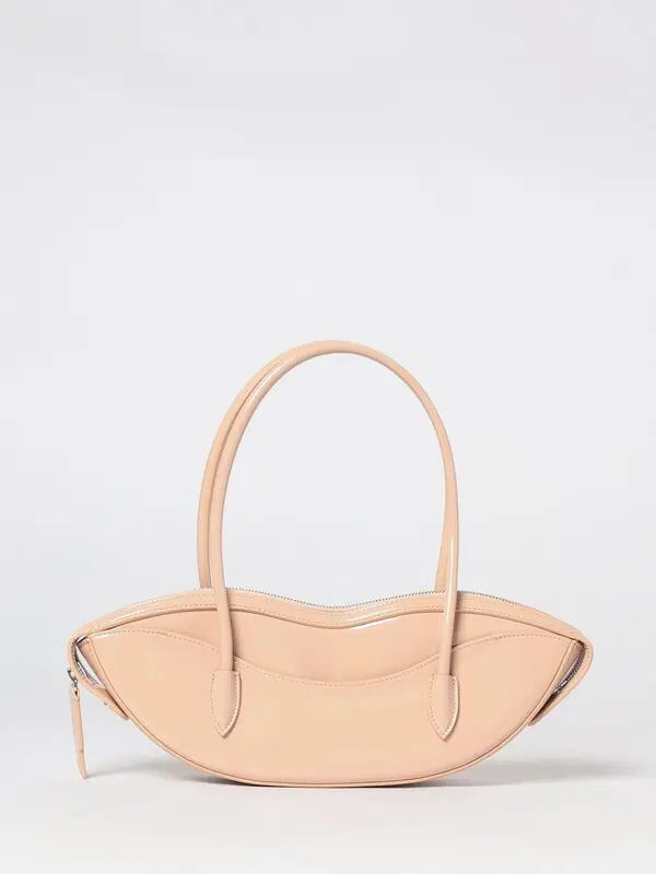 Fiorucci Lips Handbag In Patent Synthetic Leather With Double Handle - Pink