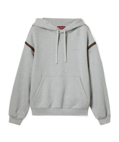 Gucci Stripe Detailed Drawstring Hoodie