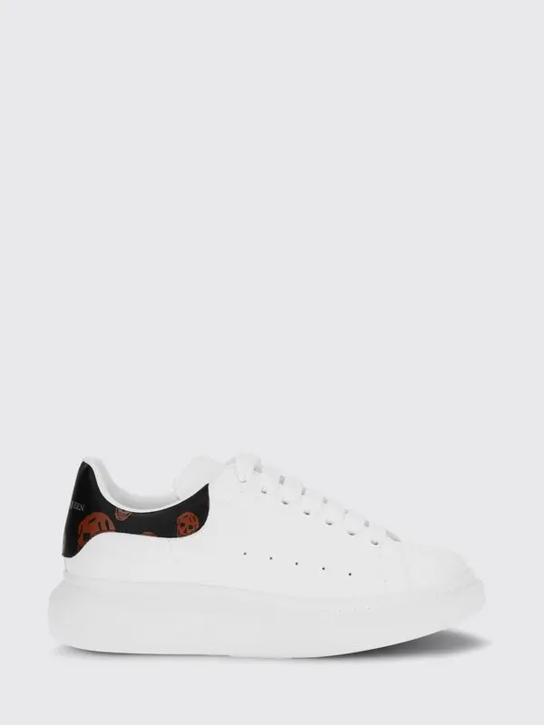 Alexander McQueen Oversize Leather Sneakers With Skull Print