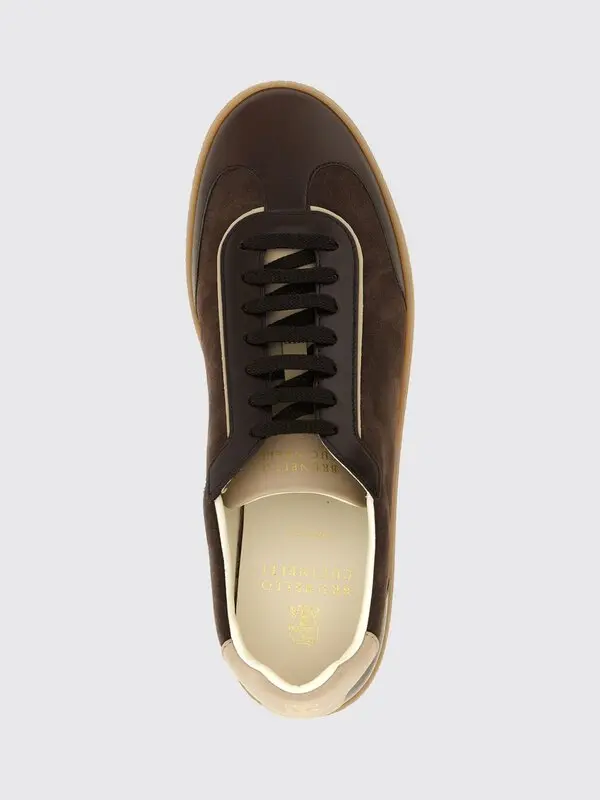 Brunello Cucinelli Low Top Smooth And Suede Calfskin Sneakers