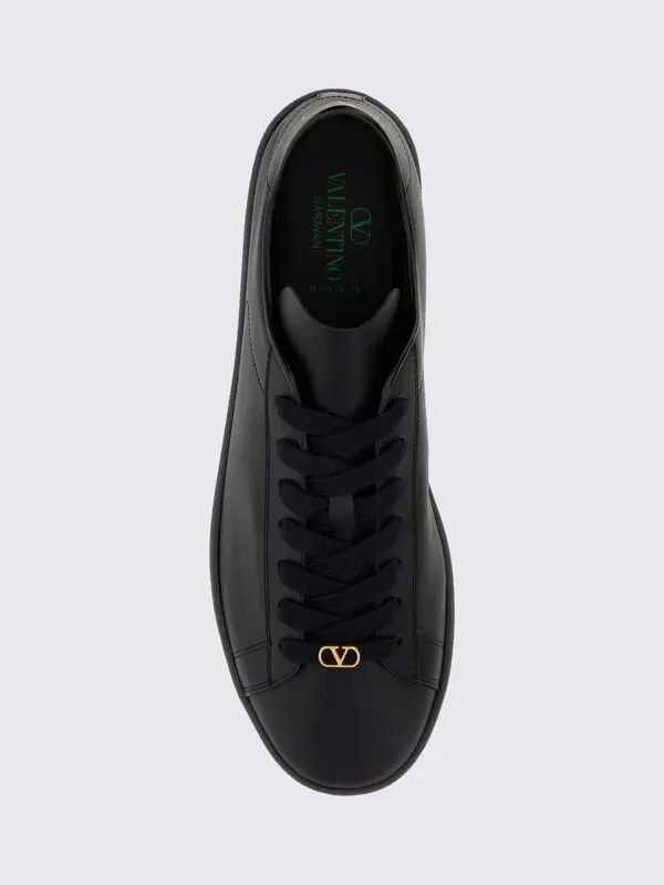 Valentino Garavani Royco Calfskin Trainers With Vlogo Signature - Black