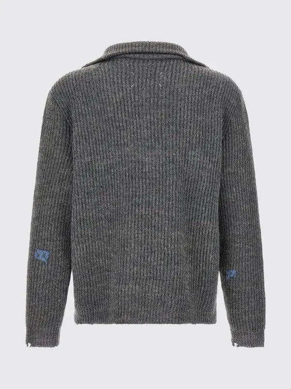 MAISON MARGIELA High Neck Distressed Jumper - Grey