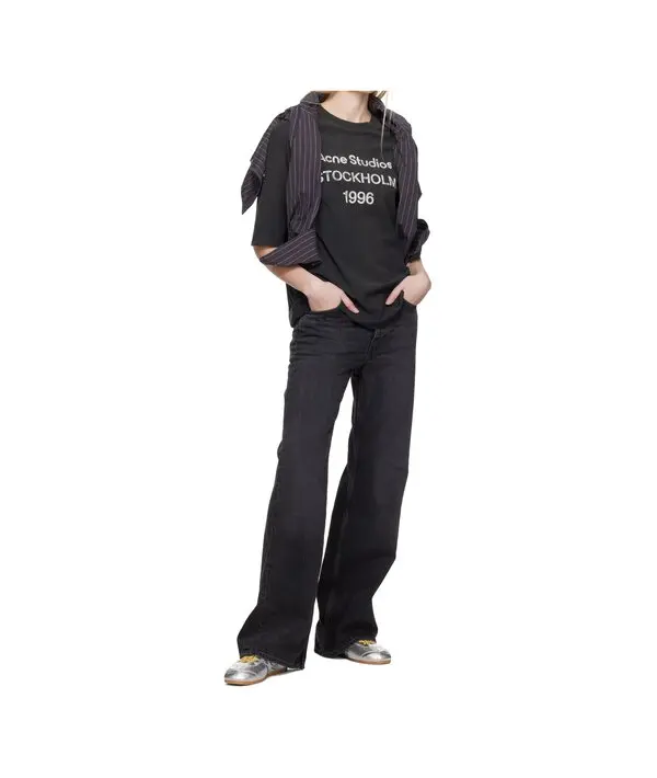 Acne Studios Logo Patch Wide-leg Jeans