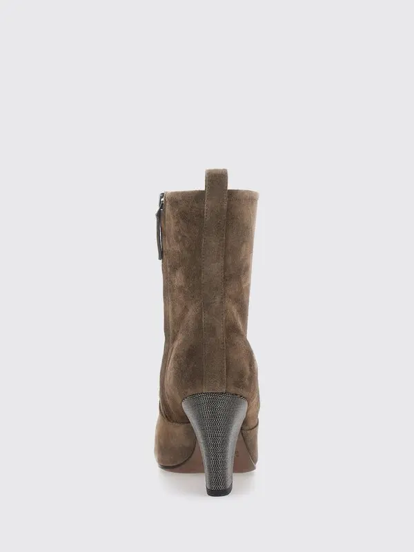 Brunello Cucinelli Suede Texan Ankle Boots