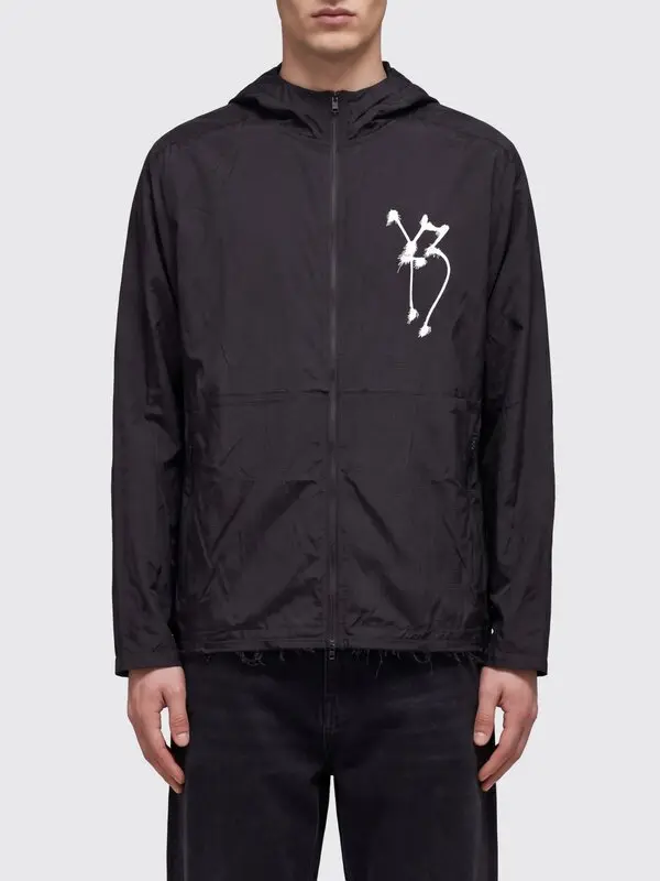 Y3 Hooded Jacket With Graphic Print