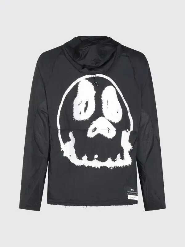 Y3 Hooded Jacket With Graphic Print
