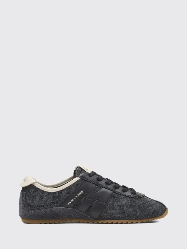 Marc Jacobs The 400 Bleecker Runner Leather And Technical Fabric Sneakers - Grey
