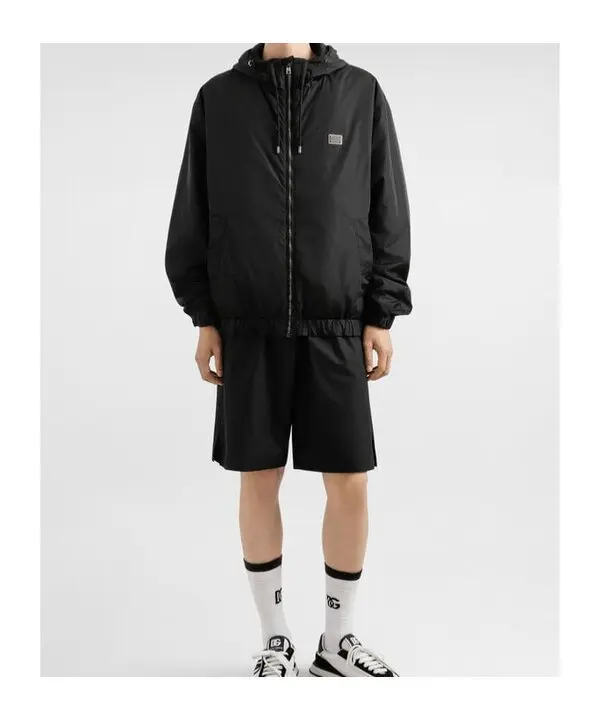 Dolce & Gabbana Dolce Gabbana Logo Tag Hooded Jacket