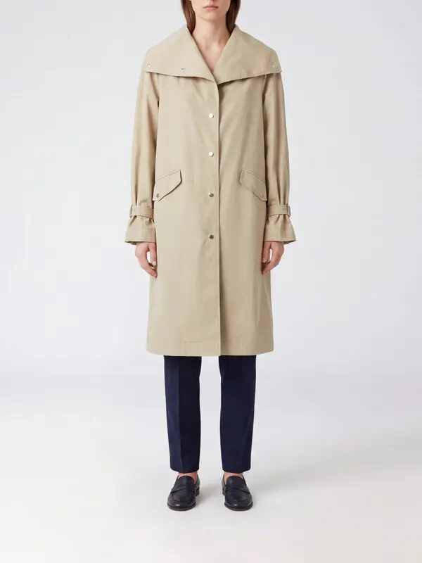 TOTEME Relaxed Fit Knee-length Organic Cotton Trench Coat - Beige