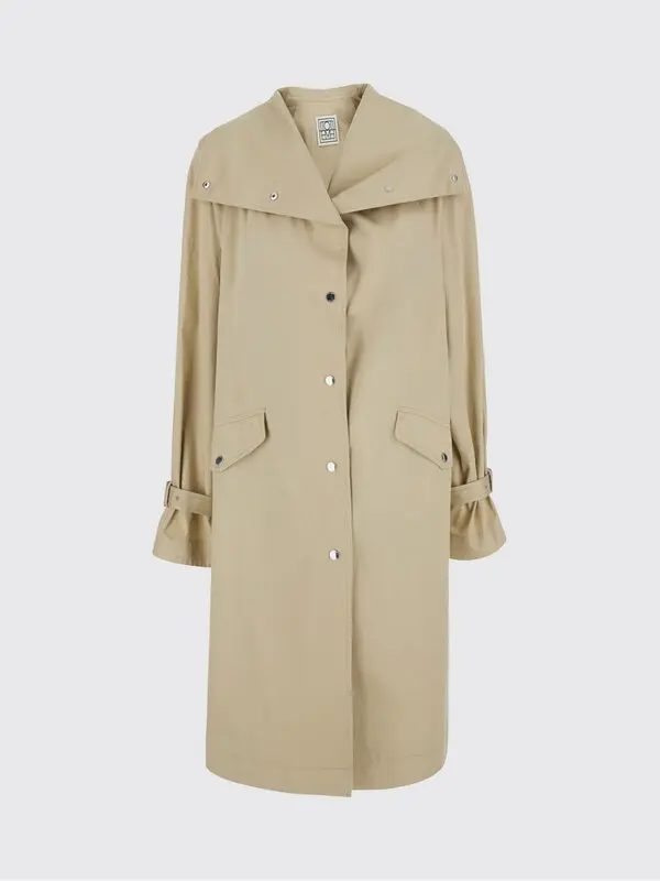 TOTEME Relaxed Fit Knee-length Organic Cotton Trench Coat - Beige