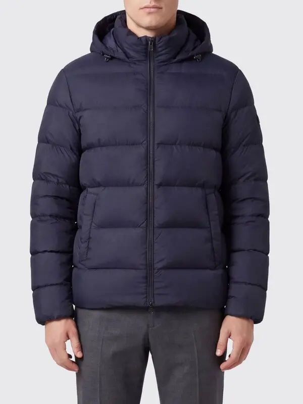 Herno Hooded Water-repellent Quilted Nylon Down Jacket - Blue