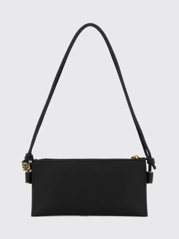 Loewe Joya Knotted Handle Shoulder Bag In Nappa Leather - Black