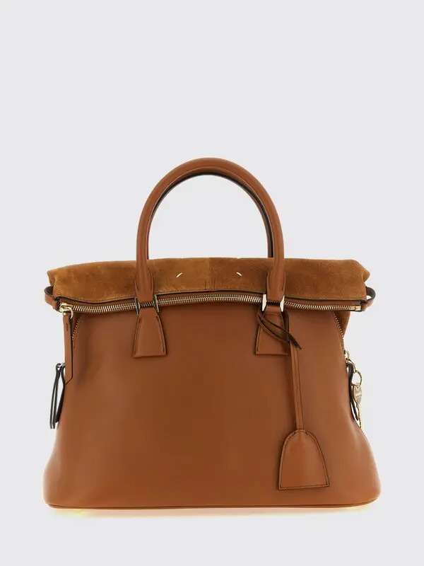 MAISON MARGIELA Medium 5ac Calfskin And Suede Handbag - Brown