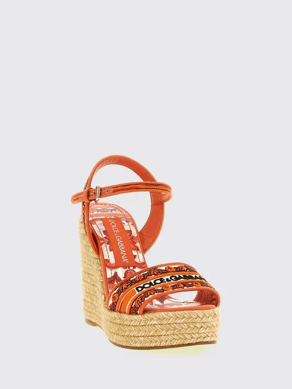 Dolce & Gabbana High Wedge Espadrille Sandals