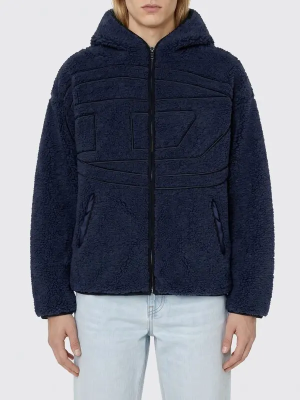 DIESEL® Fleece Hooded Jacket - Blue