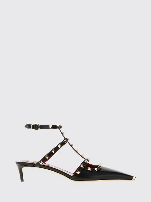 Valentino Garavani Rockstud Leather Slingback Pumps - Black