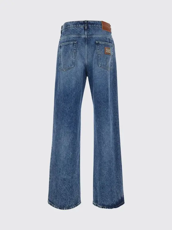 Dolce & Gabbana Mid-rise Wide-leg Denim Jeans With Rear Logo Plaque