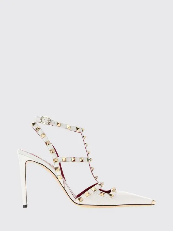 Valentino Garavani Rockstud Slingback Pumps - White