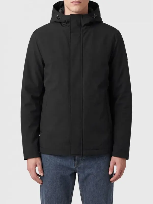 Herno Hooded Padded Windbreaker Jacket In Water-repellent Nylon - Black