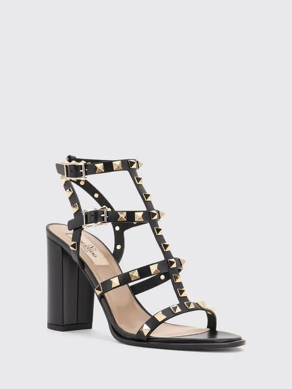 Valentino Garavani Rockstud Leather T-strap High-heeled Sandals