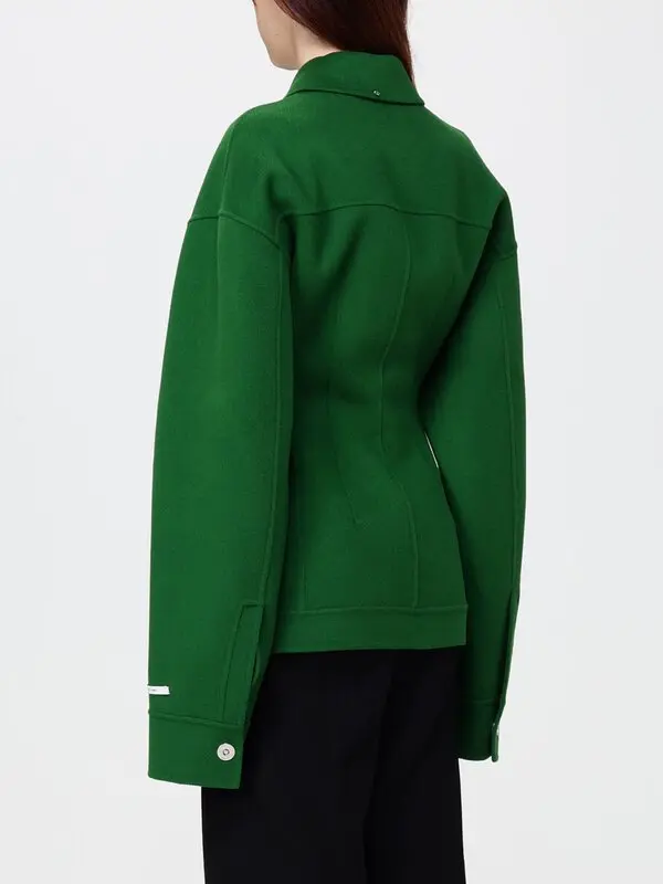 Sportmax Slim Fit Single-breasted Pure Virgin Wool Short Coat - Olive