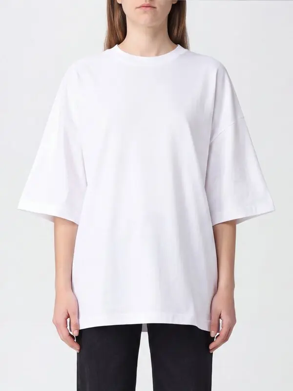 HAIKURE Oversized Cotton T-shirt With Crew Neck And Back Slit