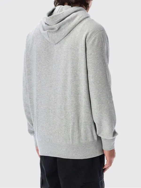 Polo Ralph Lauren Cotton Blend Zip-up Hoodie With Embroidered Pony Logo - Grey