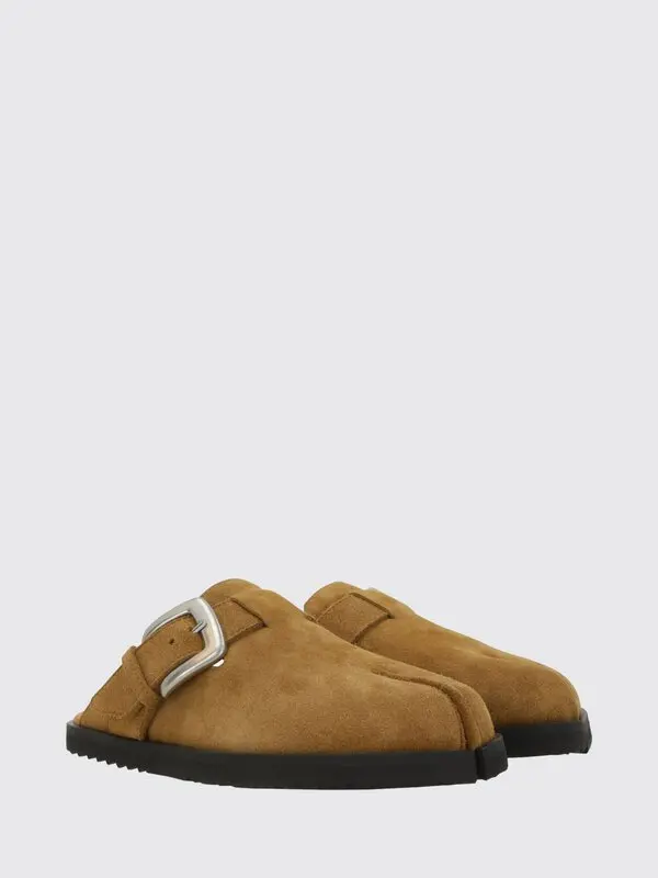 MAISON MARGIELA Tabi Suede Mules With Signature Split-toe - Brown
