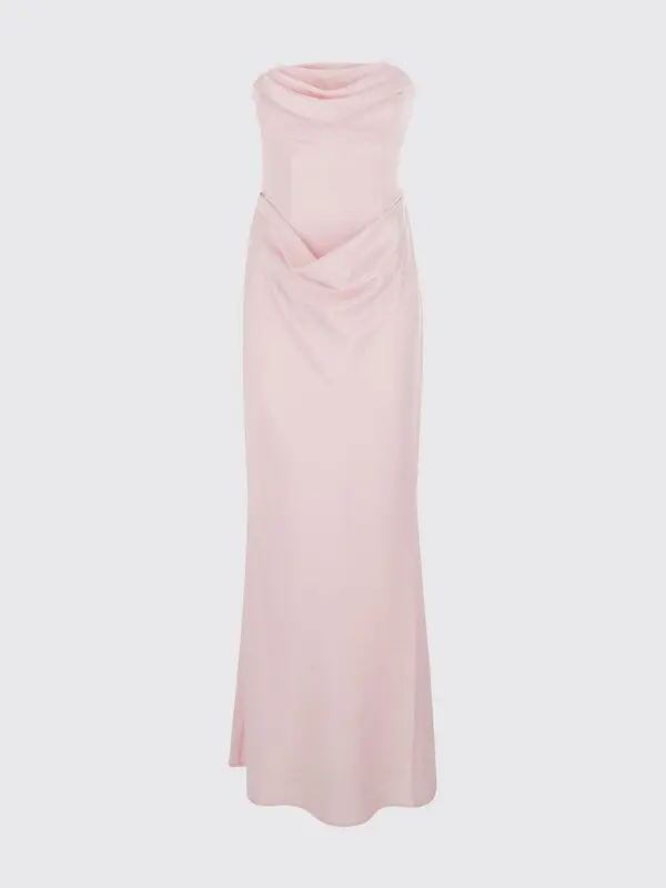 ROTATE BY BIRGER CHRISTENSEN Off-the-shoulder Draped Satin Bustier Gown For Evening Events