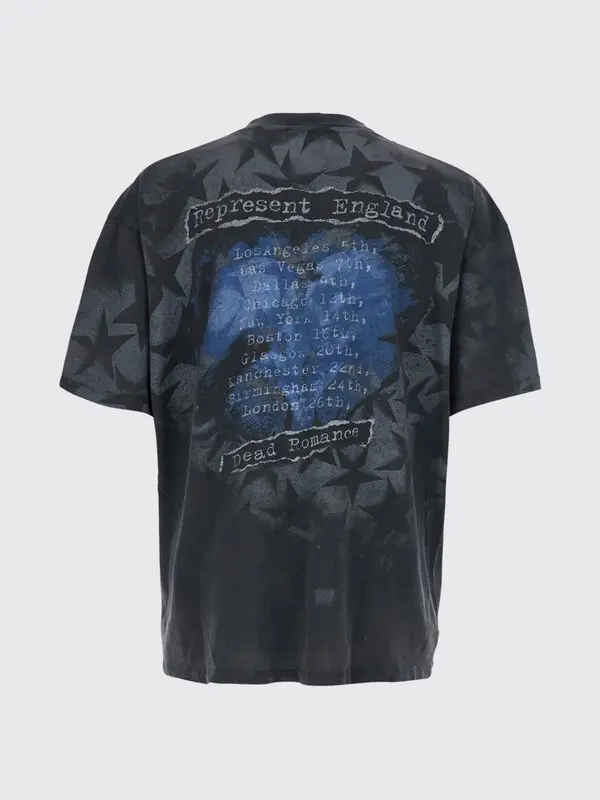 REPRESENT Skull And Graffiti Graphic Print Cotton T-shirt