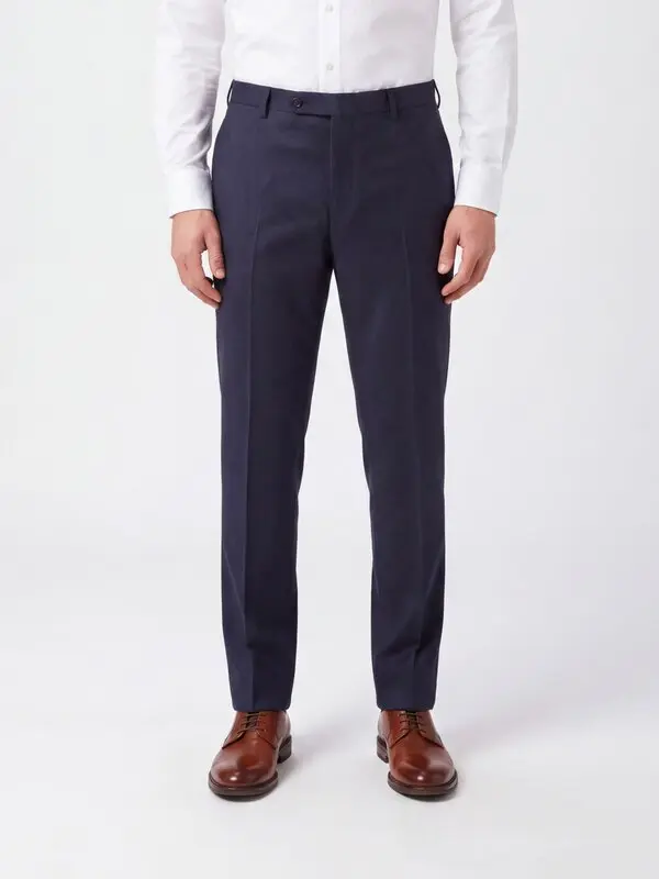 Incotex Slim Fit Wool Flannel Chinos With Off-centre Closure - Grey 1