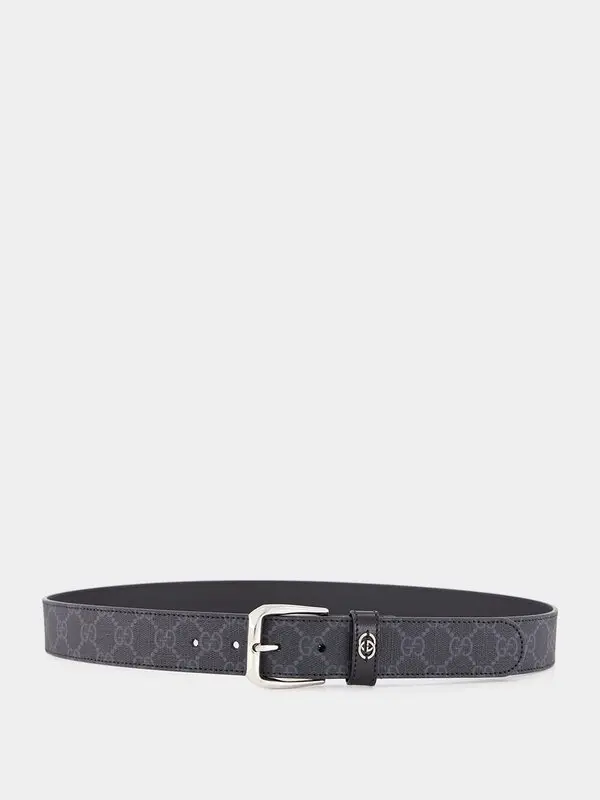 Gucci Belt With Interlocking G Detail - Black