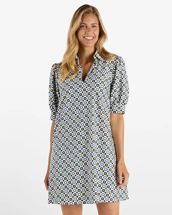 Jude Connally Emerson Dress - Birdseye Geo / Regular