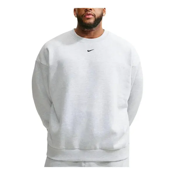 Nike Solo Fleece Crew-neck Sweatshirt - Birch Heather