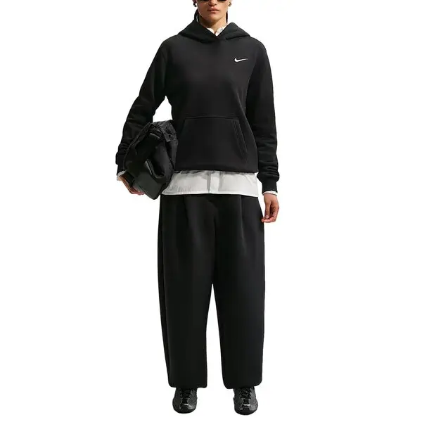 Nike Studio Fleece Medium Weight Hoodie - Total Black