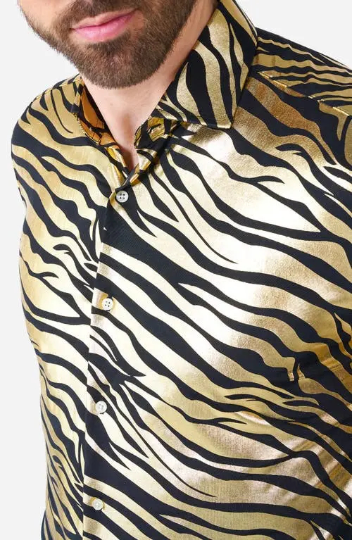 Opposuits Tiger Shiner Modern Tailored Fit Button-up Shirt