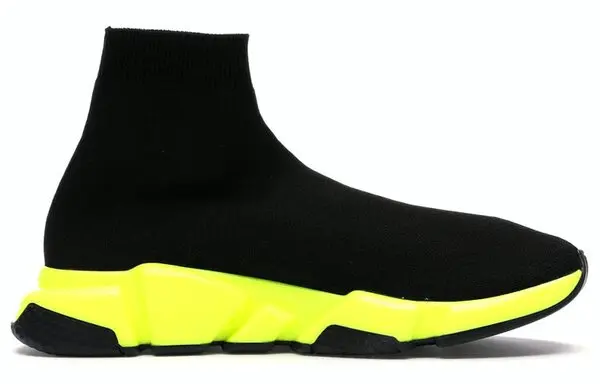 Balenciaga Speed 1.0 Sneakers 'black Neon Yellow