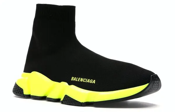 Balenciaga Speed 1.0 Sneakers 'black Neon Yellow