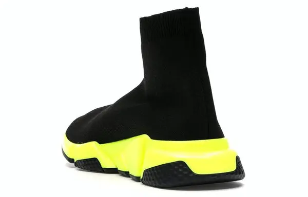 Balenciaga Speed 1.0 Sneakers 'black Neon Yellow