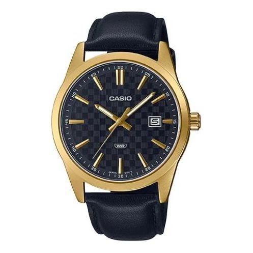 Casio Quartz Leather Strap Watch - Default Colorway