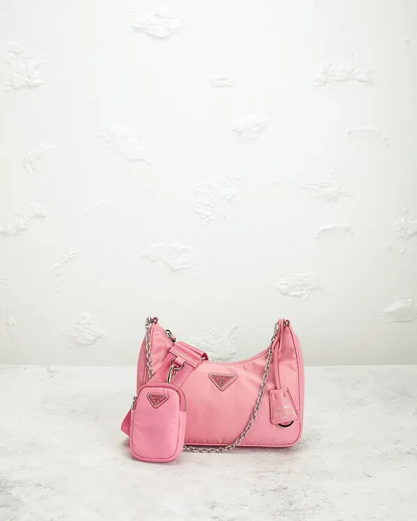 FWRD RENEW Prada Re-edition 2005 Re-nylon Shoulder Bag - Pink