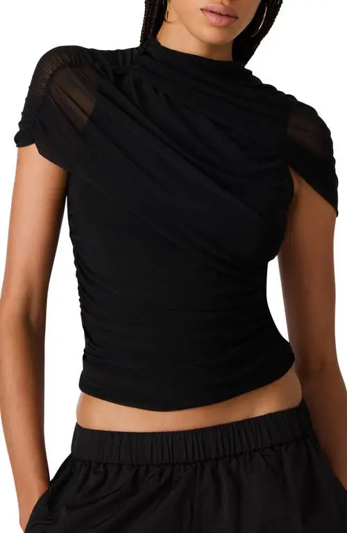 Steve Madden Kerry Mesh Top - Black