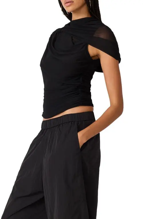 Steve Madden Kerry Mesh Top - Black