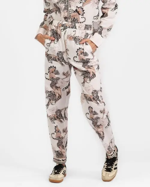 Las Surenas Pant Lotus Tiger - Ecru