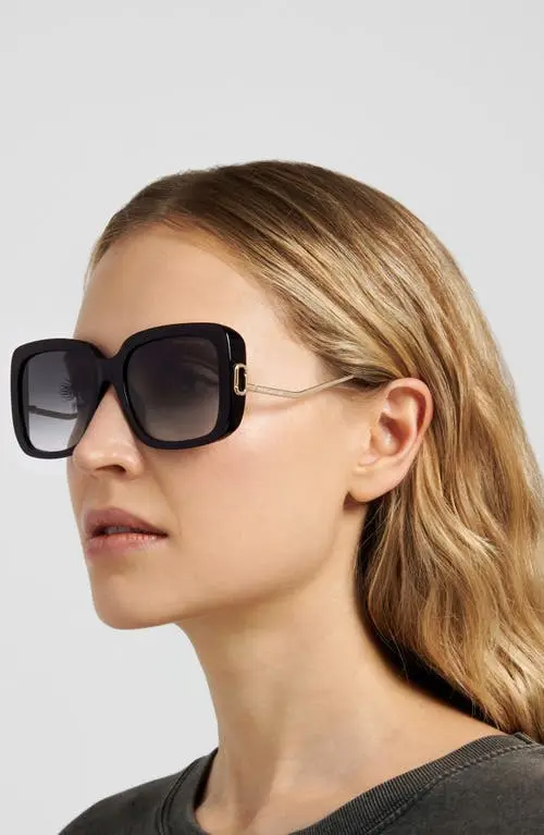 Marc Jacobs 57mm Gradient Square Sunglasses - Black/dark Grey Sf