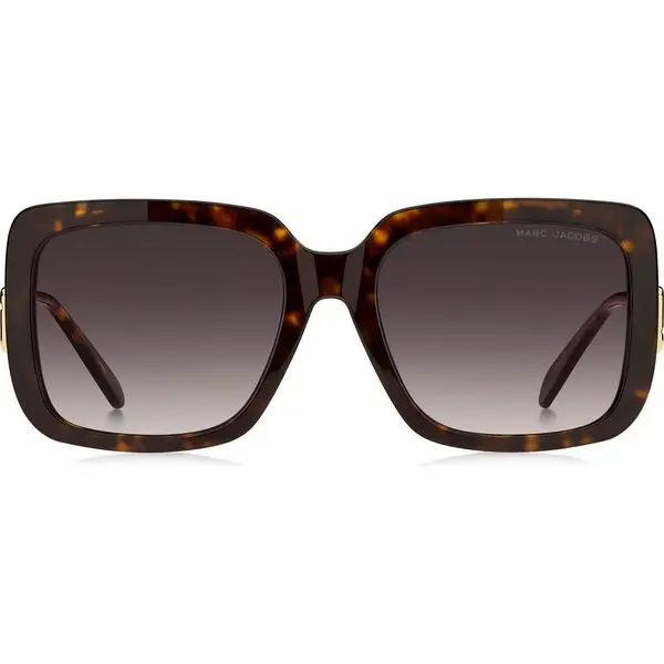 Marc Jacobs 57mm Gradient Square Sunglasses - Havana/burgundy