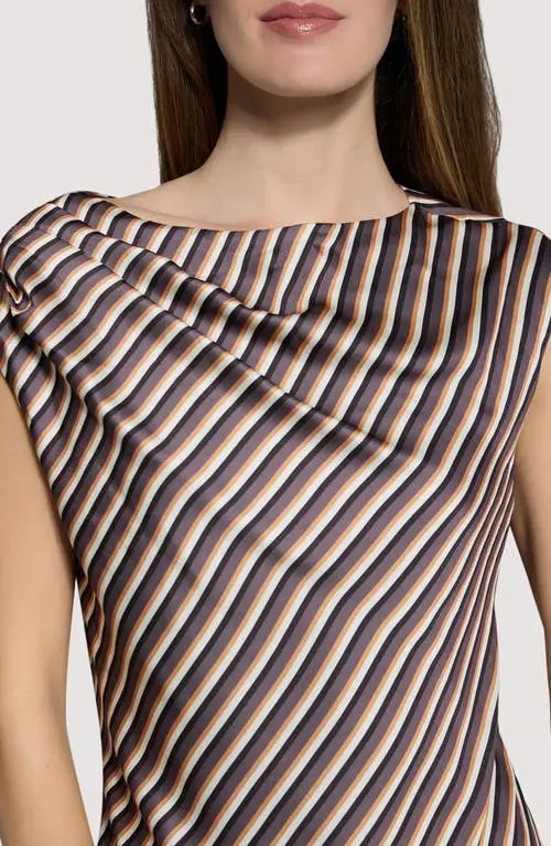 LOST + WANDER Chelsea Lane Stripe Satin Midi Dress