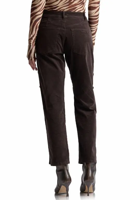 Avec Les Filles High Waist Side Shank Straight Leg Jeans
