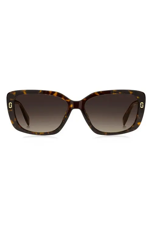 Marc Jacobs 57mm Gradient Rectangular Sunglasses - Havana/brown Sf
