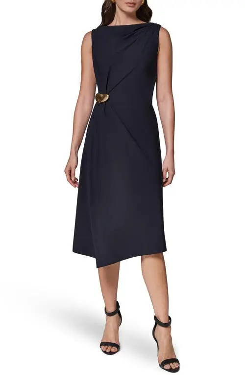 Donna Karan New York Hardware Waist Midi Dress